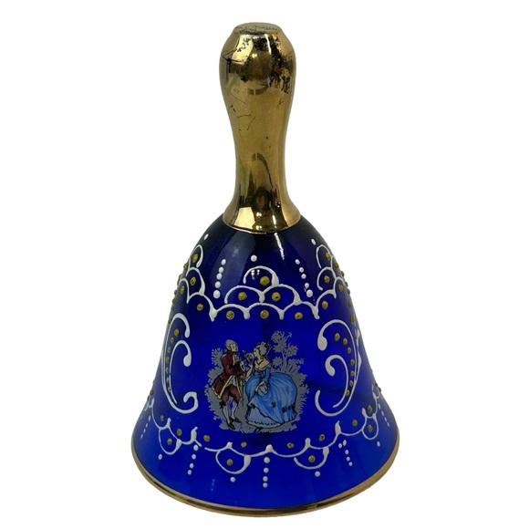 Accents | Vintage Hand Painted Raised Moriage Cobalt Blue Bell Gold ...